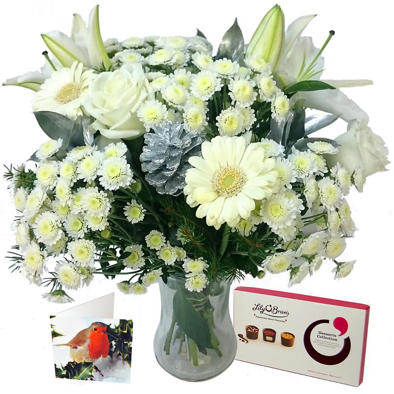 Snow White Christmas Gift Set Fresh Flowers Free Delivery Snow White Christmas Gift Set Fresh Flowers Free Delivery